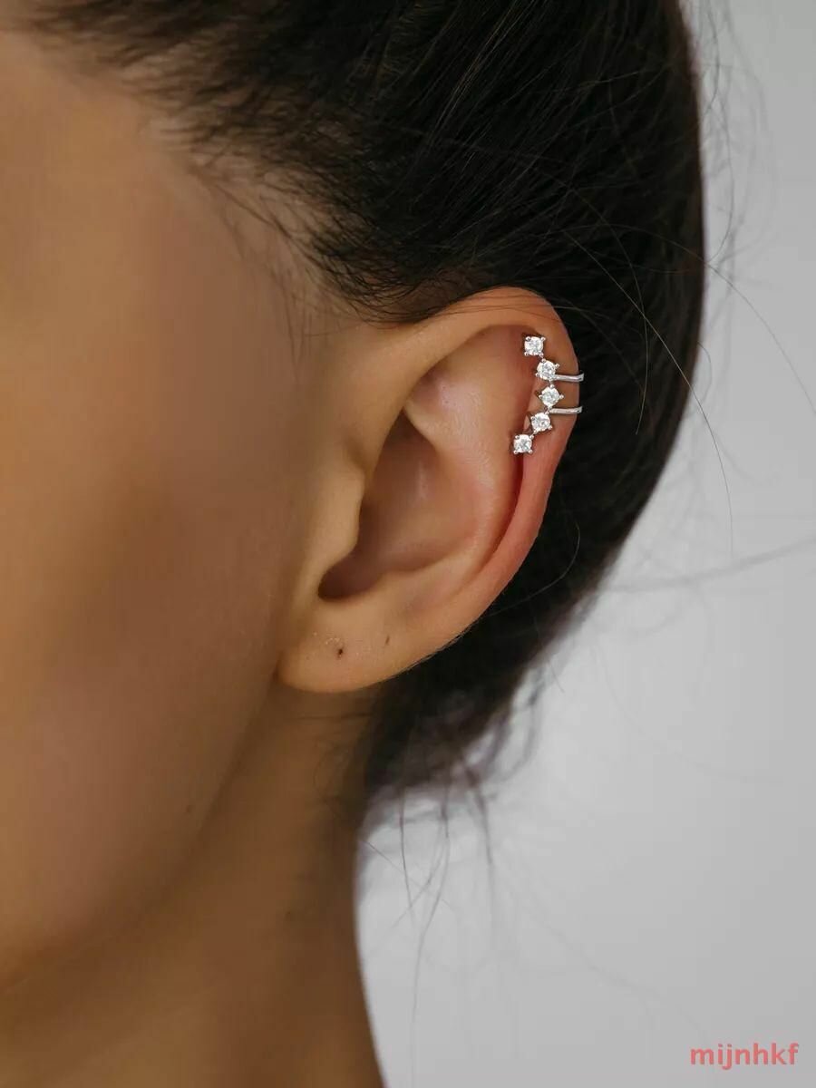 Серьги одиночные, искусственный камень