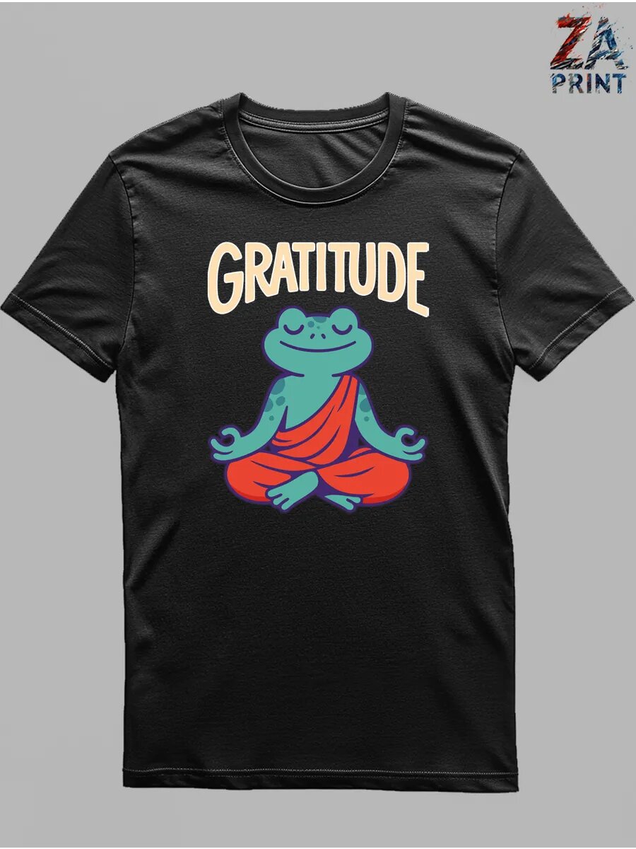 Футболка медитация Gratitude благодарность