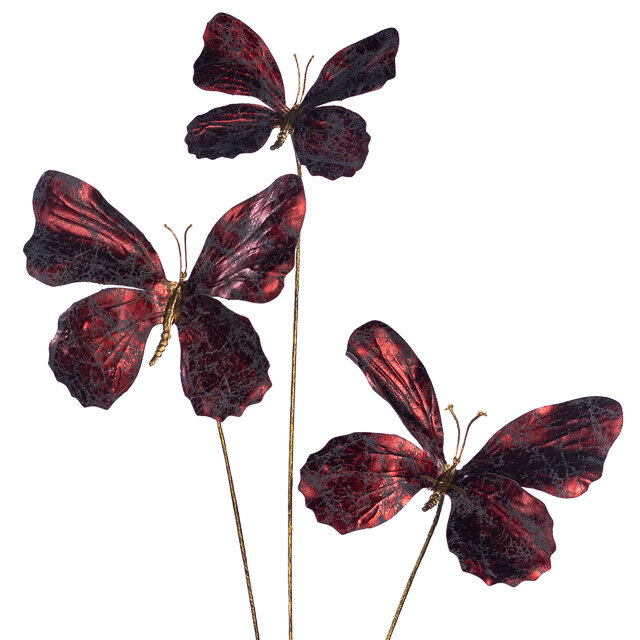 Декоративная ветка Бабочки Сангрия - Крылья Вдохновения 66 см, Goodwill, SP20875