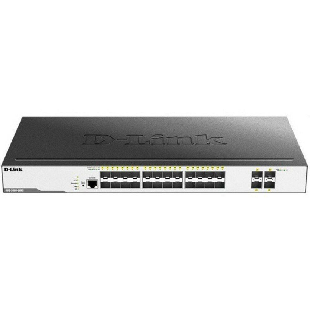 Коммутатор DGS-3000-28XS/B1A D-Link Веб-интерфейс 28 портов 1000 Мбит/сек
