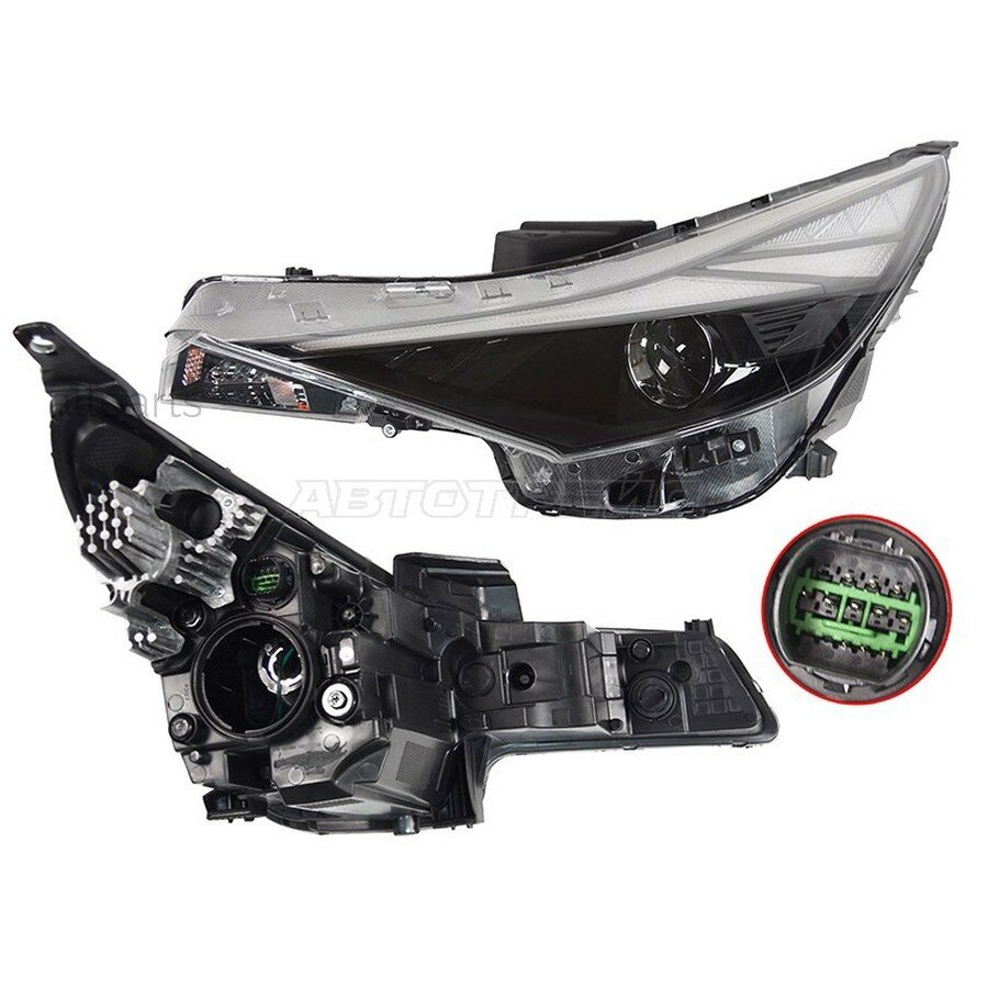 SAT ST-121-11HDEL20L Фара Hyundai Elantra 20-23 (Слева/ Галоген/ ДХО/ С электрокорректором)