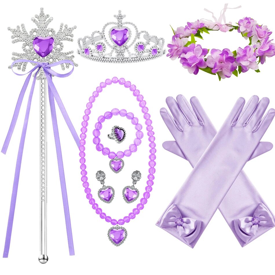 Платье принцессы Рапунцель для девочек, костюм для косплея на 7-8T (Tag 140), Rapunzel Accessories