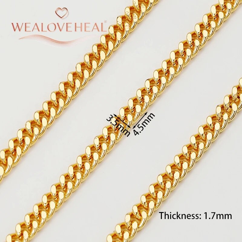 WEALOVEHEAL Позолоченная медная цепочка для рукоделия