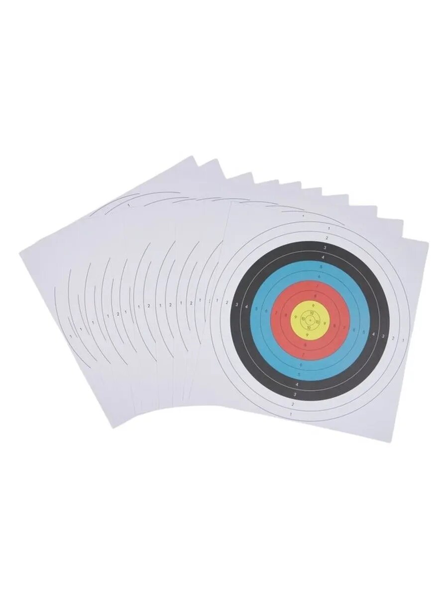 Набор мишеней для стрельбы из лука, 10 шт, 40 см, бумажные,