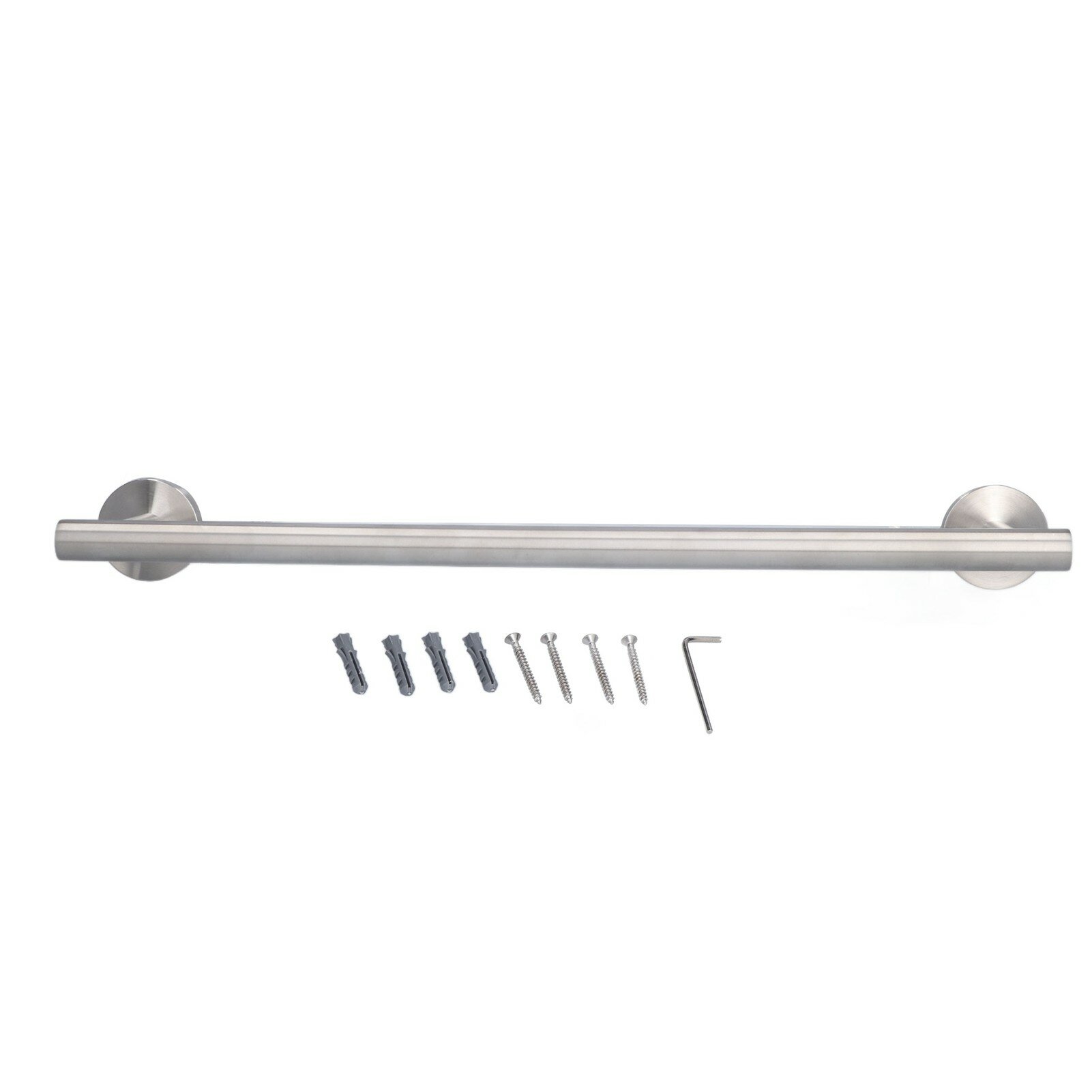 Wall Mounted Towel Bar Multifunctional 304 Stainless Steel Rack for Bathroom Kitchen Laundry 45cm/17.7in