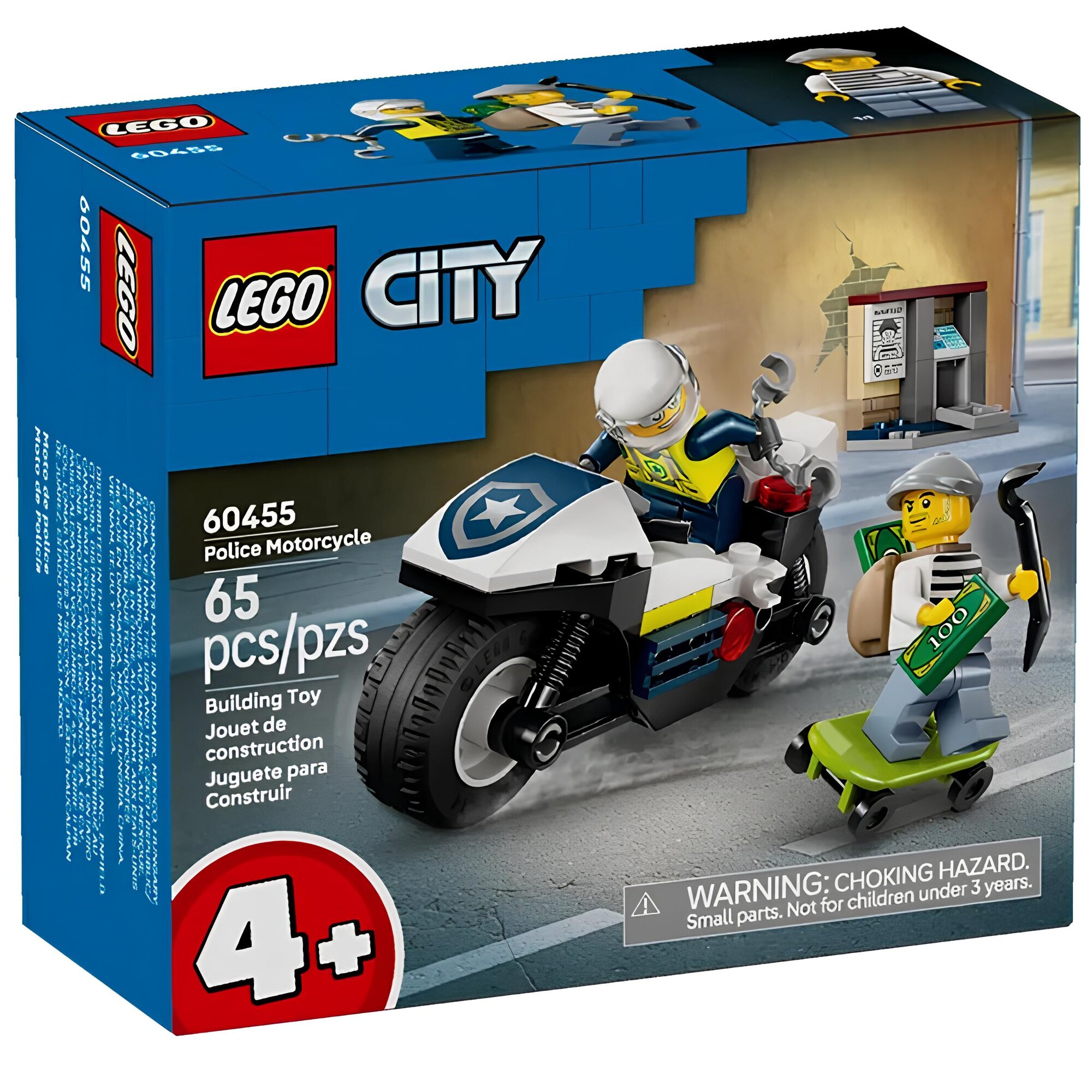 Конструктор LEGO City 60455 Полицейская погоня на мотоцикле