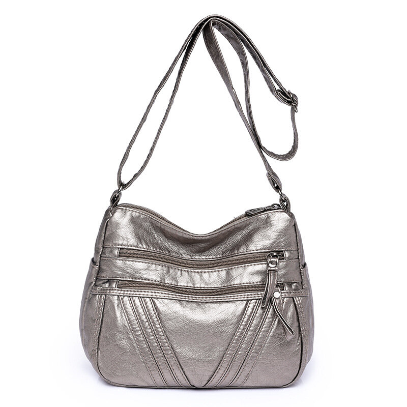 Retro, simple and atmospheric, middle-aged and elderly single shoulder cross-body bag, middle-aged girl, spring and summer trendy mother, large capacity
