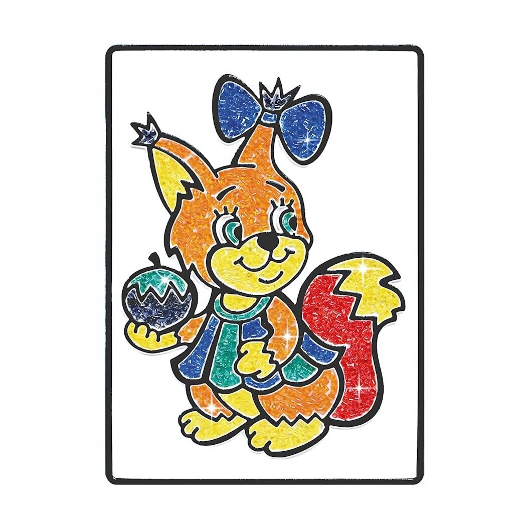 Набор для детского творчества «Белочка» 12х18см кристаллами для ручных игр