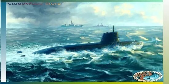 Trumpeter 05911 1:144 Японская ударная подводная лодка класса "Канглонг" модель корабля
