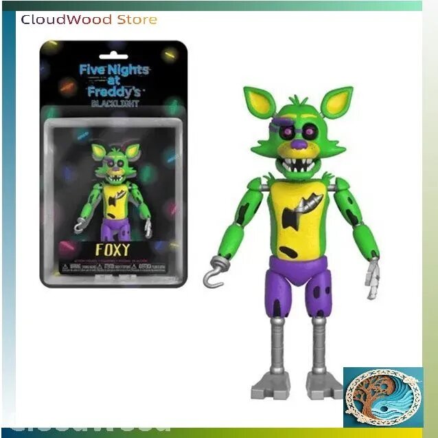 Эксклюзивная неоновая фигурка аниматроника Фокси из серии Five Nights at Freddys Black Light-изысканный подарок