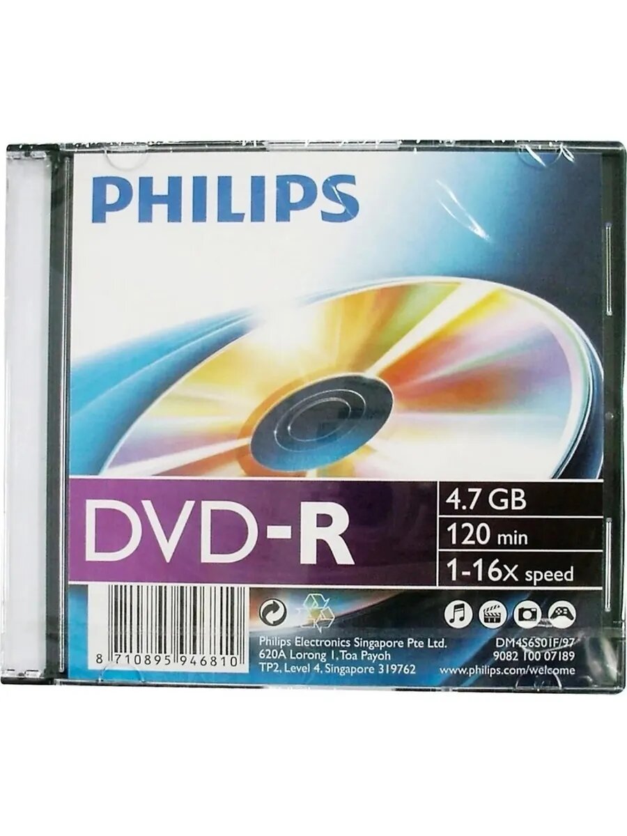 Набор DVD-R для хранения данных, 4.7 ГБ, 16x