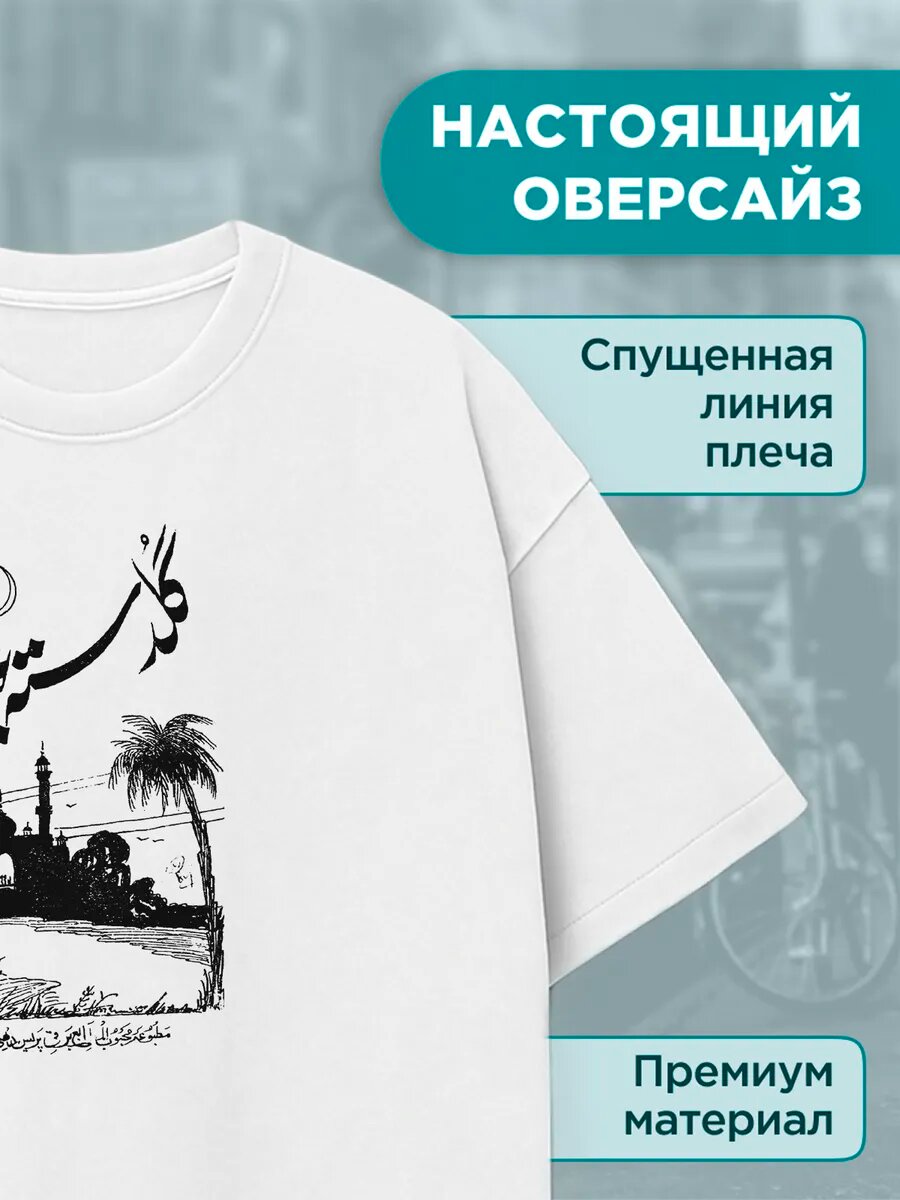 Футболка PRINTSHOT, 1 шт., размер L, белый — фото 1