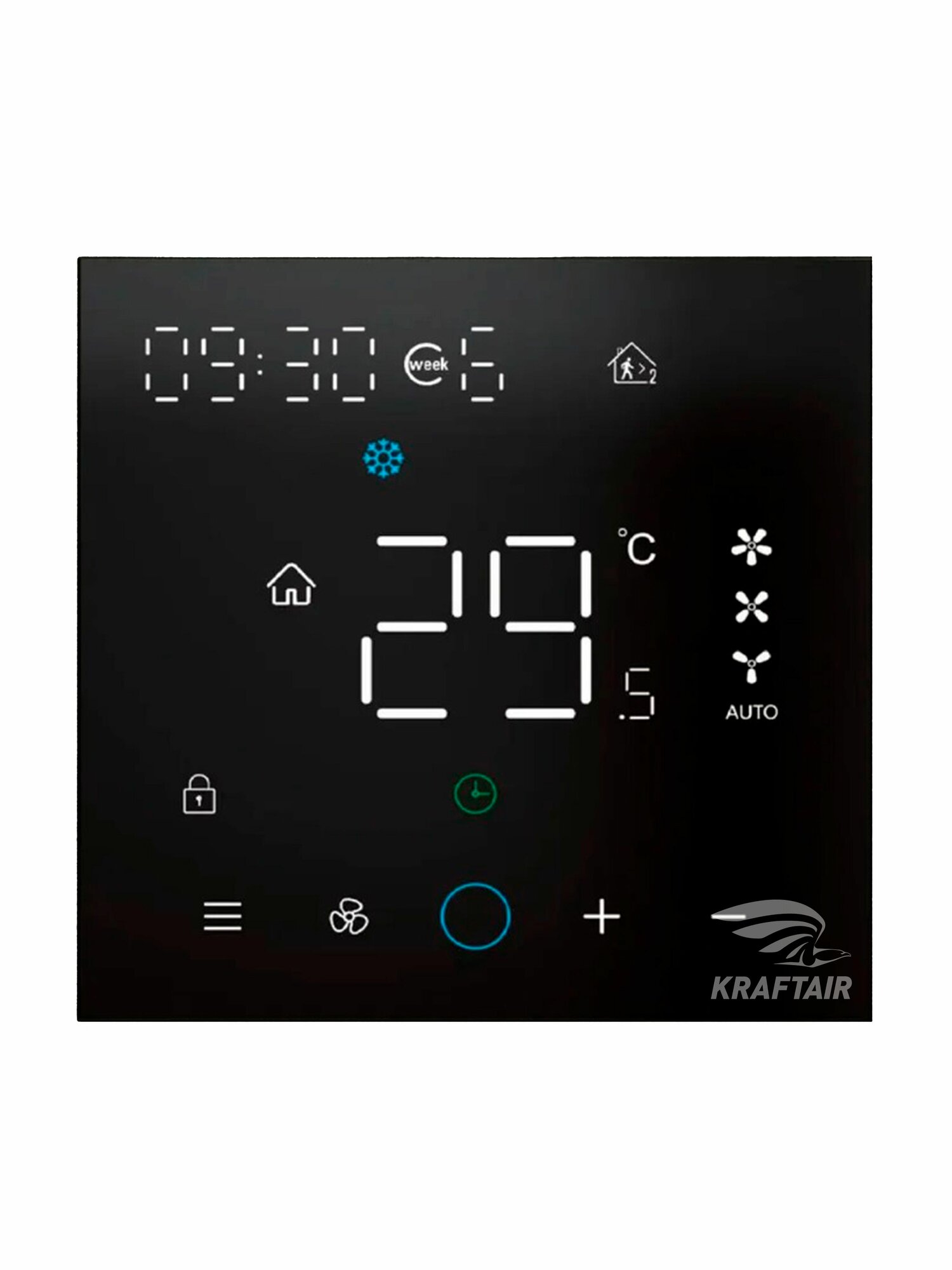Термостат Т901, FCU 2/4pipe без Wi-Fi, пульт управления вентиляцией