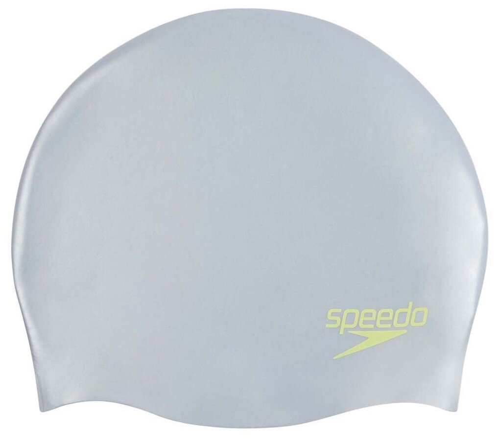 Шапочка для плавания Speedo Plain Moulded Silicone Junior, детская, 8-70990B825, серебристый, зеленый