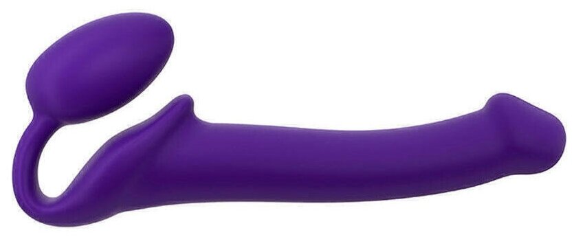 Гибкий страпон Strap-on-me Semi-Realistic M, фиолетовый
