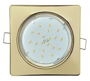 Ecola GX53 H4 Square open edge квадратный Золото плоский с открытым краем 106x41 (к+)