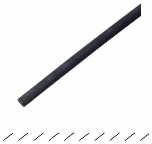 Термоусадочная трубка Rexant 9/3 клеевая черная (комплект из 10 шт)