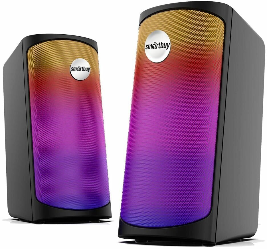 Акустическая система 2.0 Smartbuy A6, 6Вт, Bluetooth, RGB-подсветка, черная (SBA-4550)/16