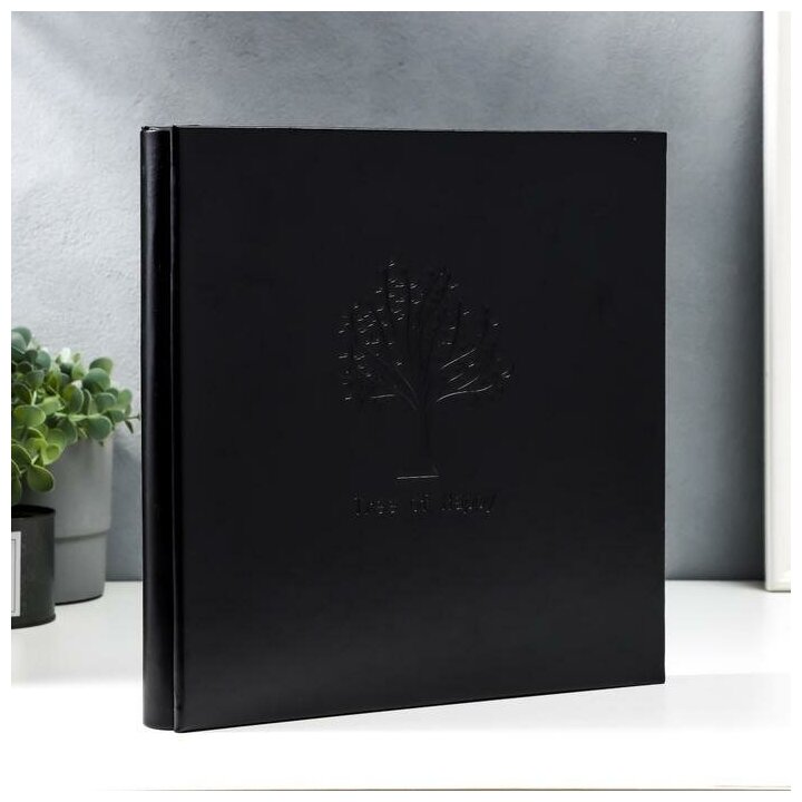 Фотоальбом на 600 фото 10×15 «Деревце», кожзам, чёрный