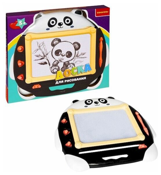 Доска для рисования со стилусом и 3 печатями Bondibon, панда (ВВ5277)