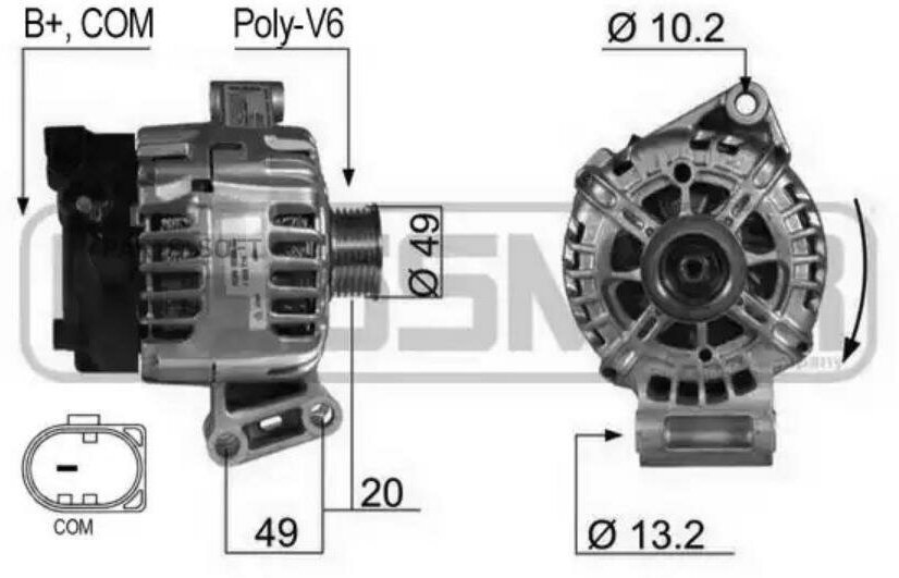 Генератор FORD MONDEO IV (BA7) 1.6 Ti [2007/03-2014/09] Era арт. 210430