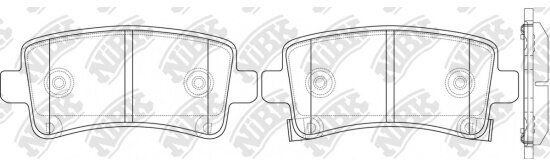 Колодки тормозные дисковые Nibk PN0840, 4 шт