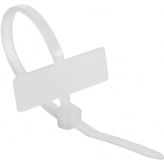Хомут нейлоновый под маркер Rexant 100x2.5 мм, белый, упаковка 100 шт.