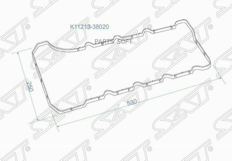 Прокладка клапанной крышки Toyota Land Cruiser (J200) 07-21 / Lexus GX 09-23 1URFE;3URFE SAT K11213-38020 | цена за 1 шт