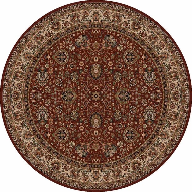 Ковер шерстяной Круглый на пол в гостиную в спальню 200х200 см классический ворс 8 мм 282574 KoverVDom