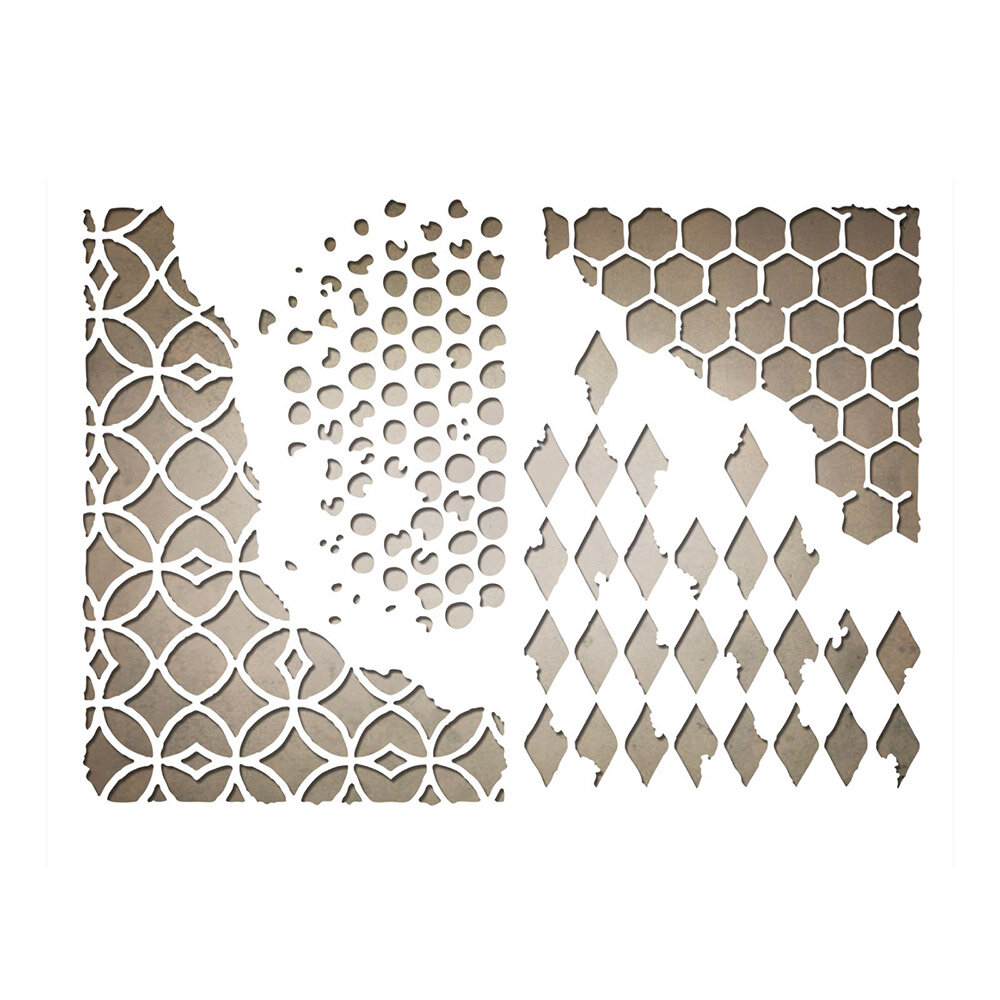 Sizzix 660220 Ножи для вырубки 4 шт. Mixed Media by Tim Holtz для смешанных тканей