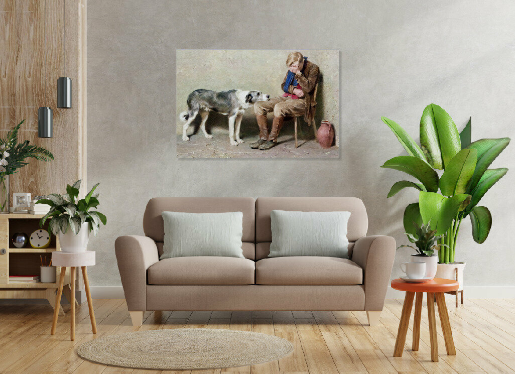 Картина на стену "Верность" / картина на холсте интерьерная / панно 60 х 40 см