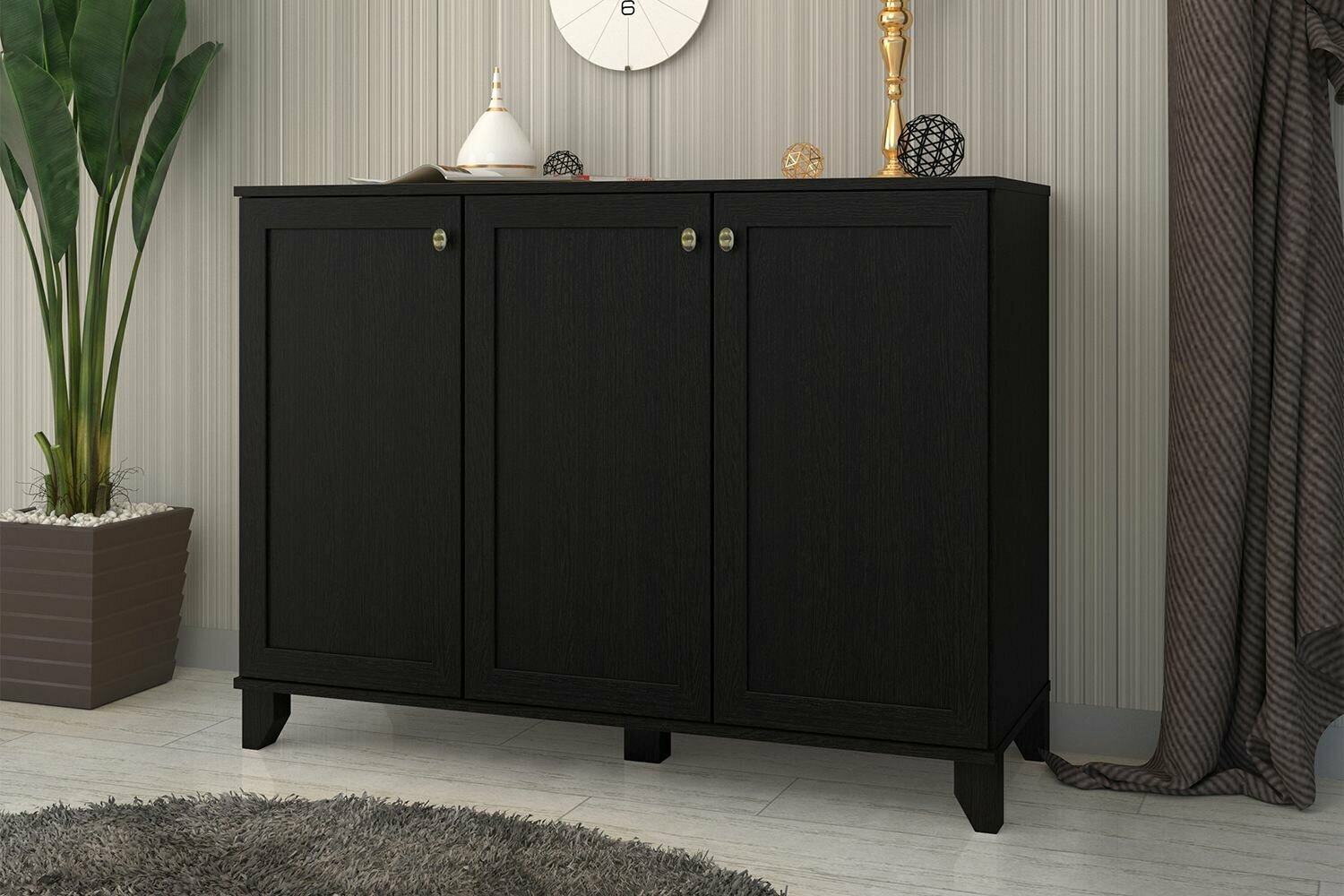 Комод Ренди 14М 120х40х90 венге цаво, рамка квадро МДФ, ножка №3