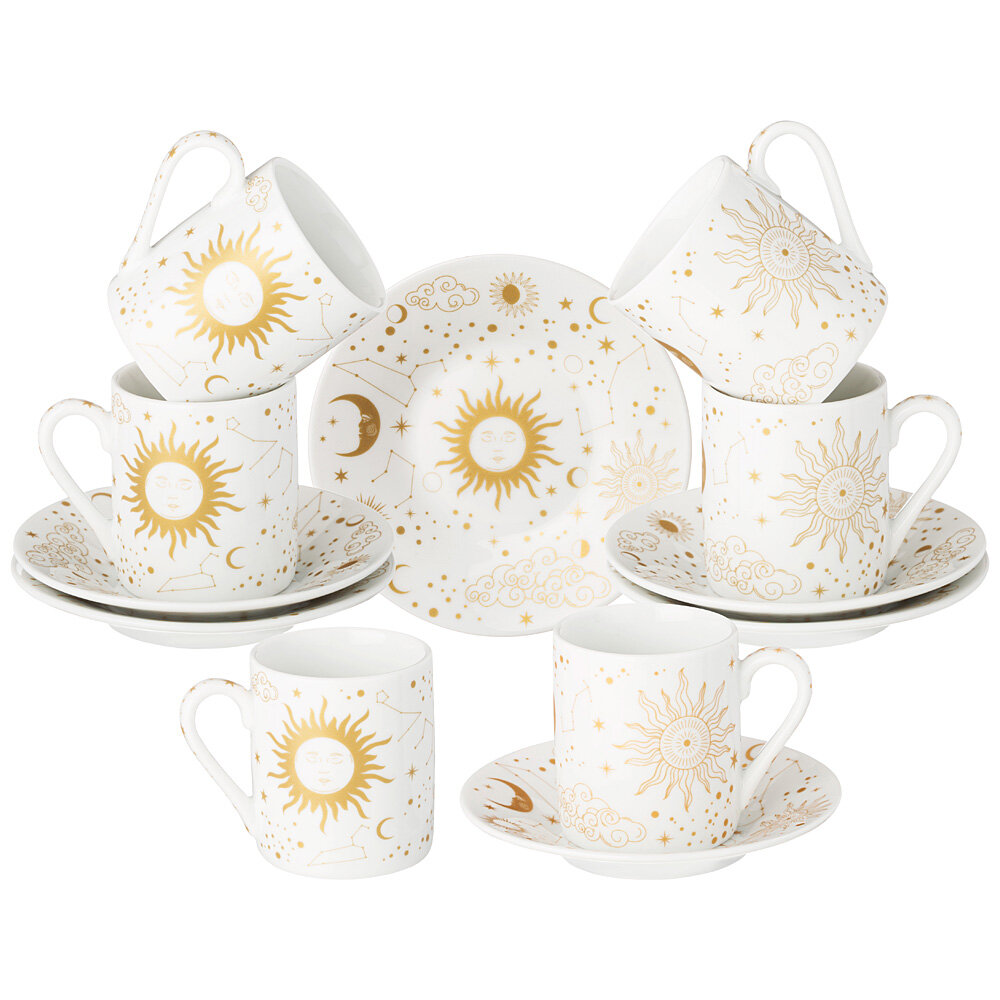 Кофейный набор lefard astronomy на 6 пер. 12 пр. 100 мл KSG-86-2557