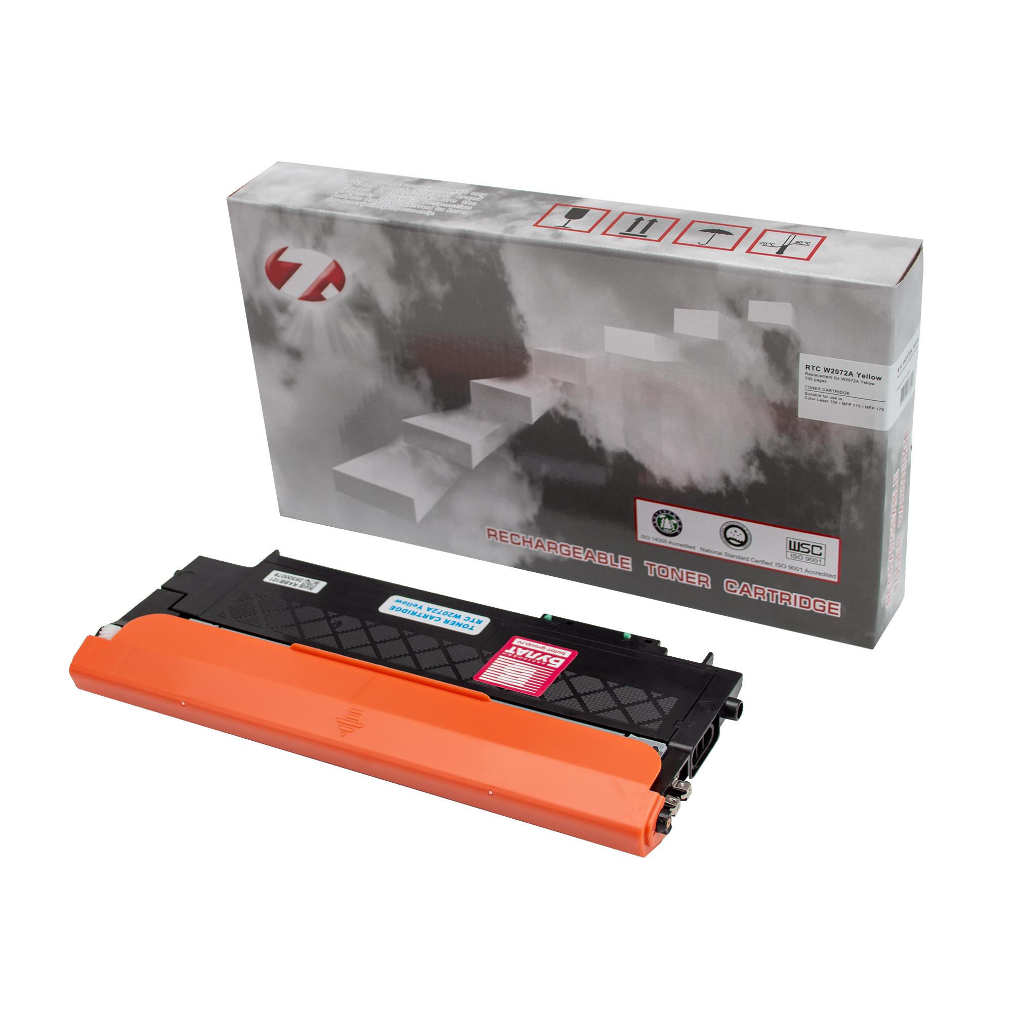 Тонер-картридж 7Q W2072A (117A) для HP Color Laser 150, MFP 178, 179 (Жёлтый, 700 стр.)