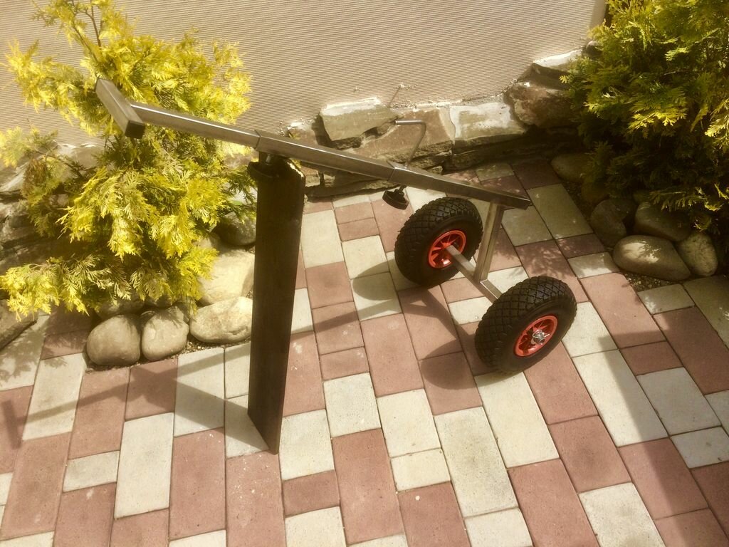 Носовая тележка для лодки. Нержавеющая сталь