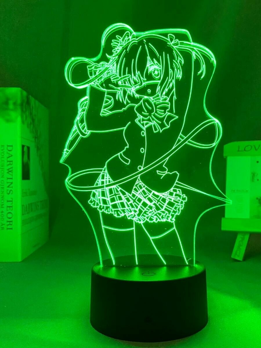 Ночник Аниме Чудачества любви не помеха - Anime Love, Chunibyo & Other Delusions. Подарок фанату аниме и манги — декор в комнату с любимыми персонажами, в стиле отаку и японской анимации.