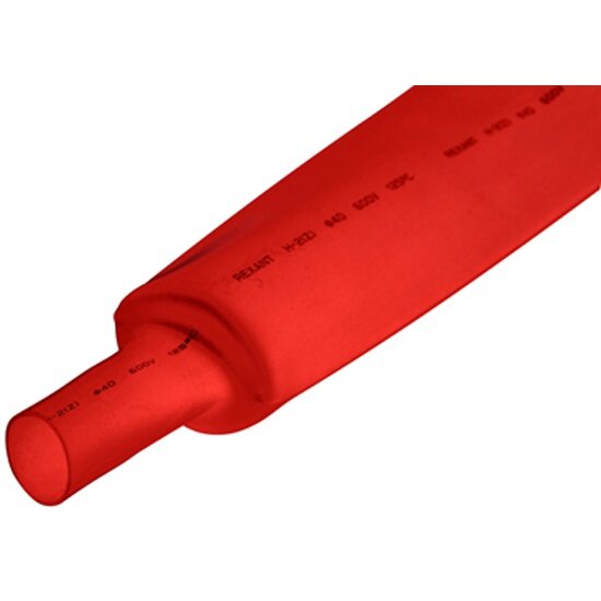 Термоусадочная трубка Rexant 30,0/15,0 мм красная (10 шт. по 1 м.), 23-0004