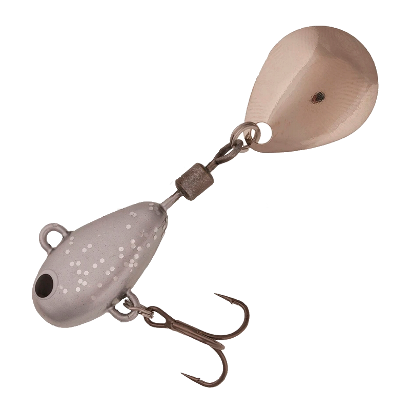 Тейл спиннер UF-Studio Hurricane #Silver Glitter - размер 3 см