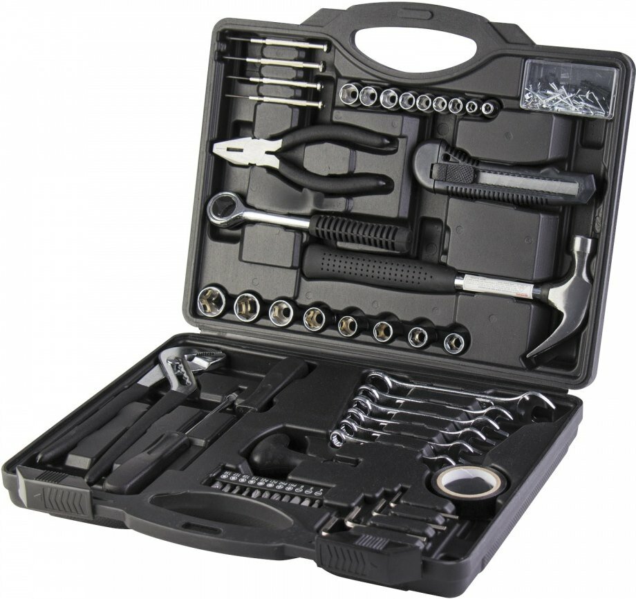 Набор инструмента Kolner KTS 51 кейс, 51 предмета, биты, торцевые головки, ключи, отвертки, инструм.