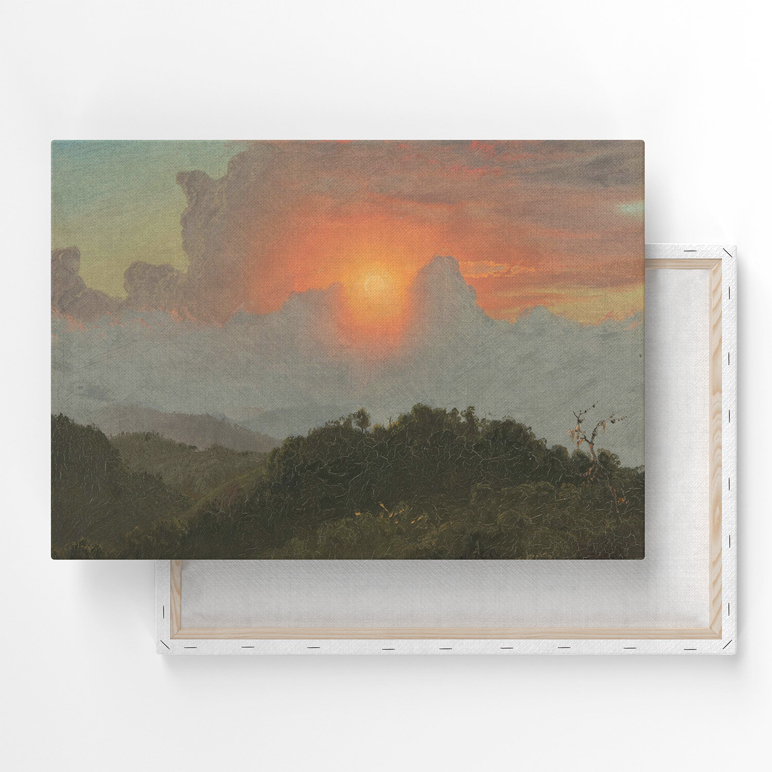 Картина на холсте, репродукция / Фредерик Эдвин Чёрч - Clouds and Sunset, Jamaica / Размер 30 x 40 см