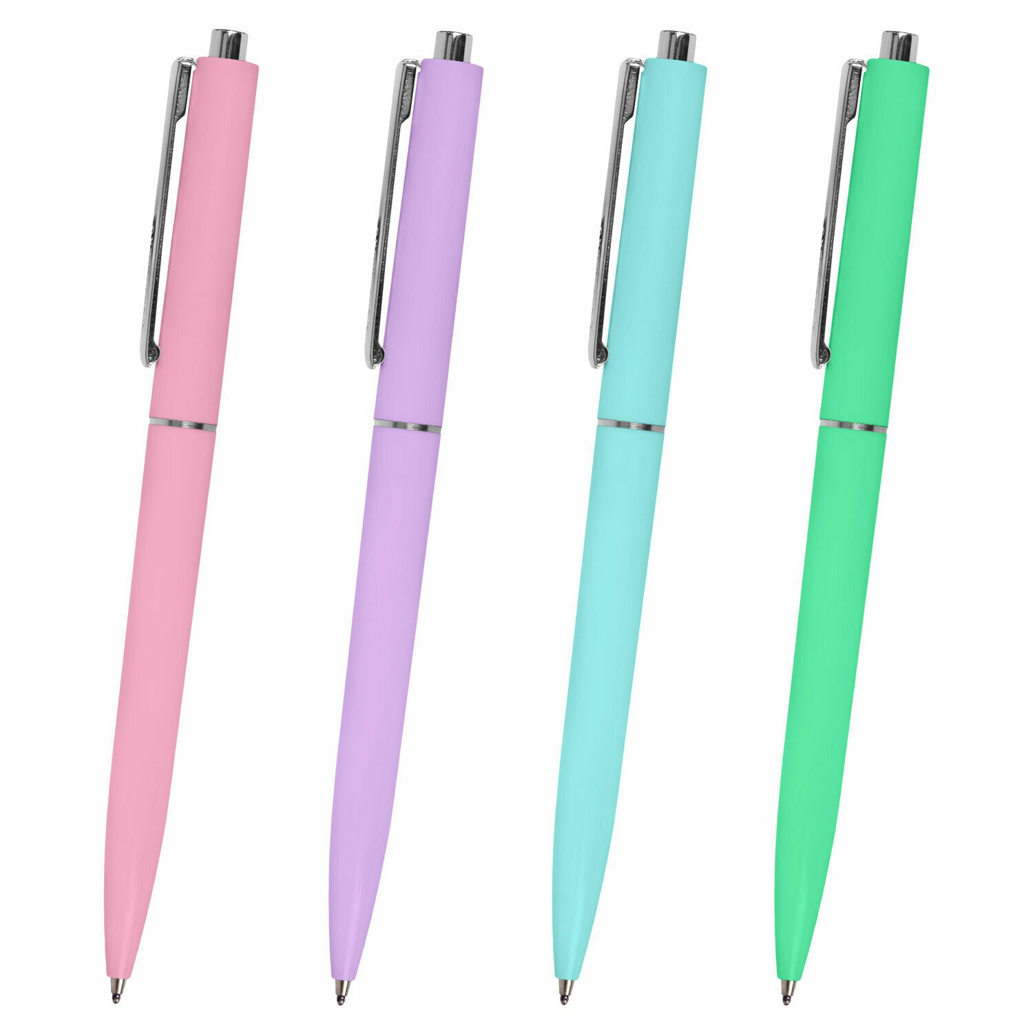 Ручка шариковая автоматическая BRAUBERG X17 PASTEL, синяя, стандартный узел 0,7 мм, линия письма 0,5 мм, комплект из 24 шт, 144155
