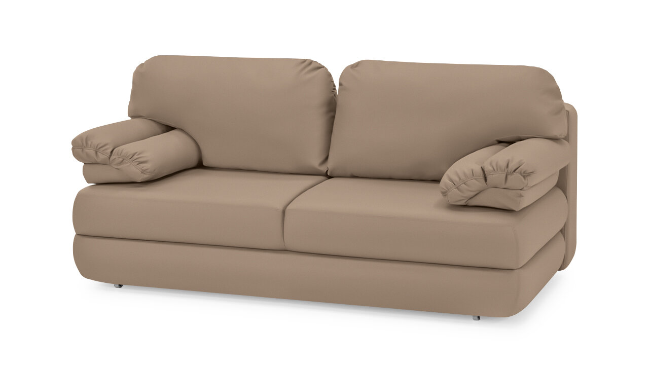 Диван Титан Vivaldi 20 NEW 190x110x90 см, коричневый Велюр, еврокнижка GOODFORM