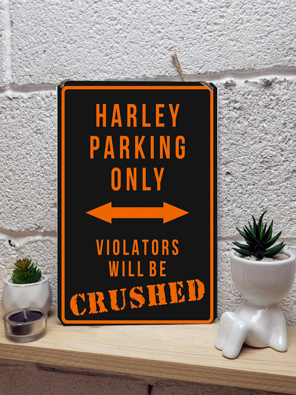 Табличка парковка для мотоциклов Harley Davidson Харлей Дэвидсон1, готовый подарок