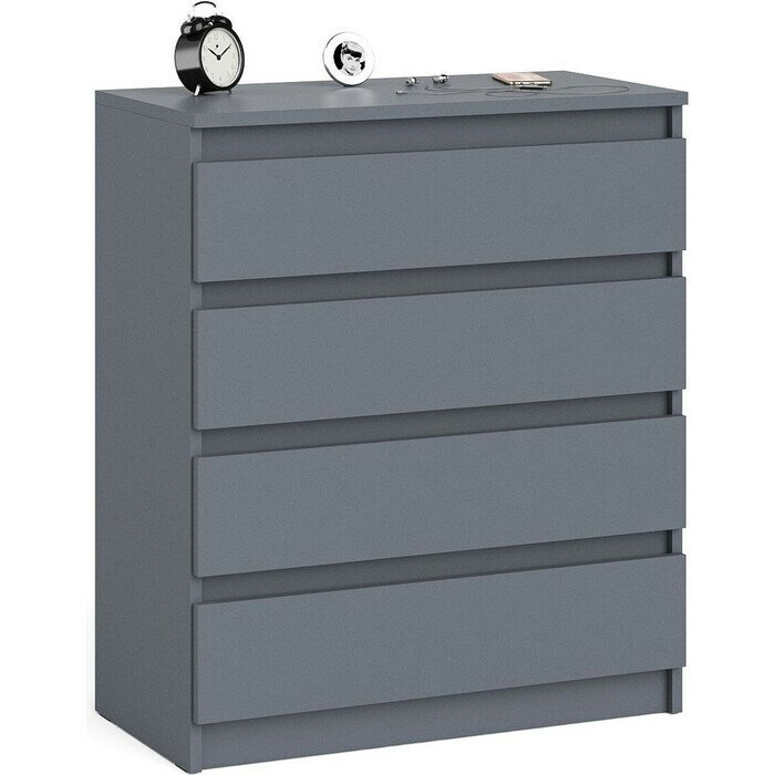 Комод четыре ящика Мори МК800.4, цвет графит, ШхГхВ 80,4х41х94 см. СВК