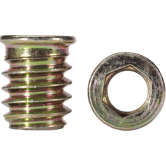 Резьбовая втулка с буртиком Woodwork 990.08.17, M8 L=17, 100 шт.