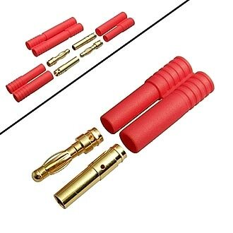 Разъём силовой 4.0 Red jacket type banana