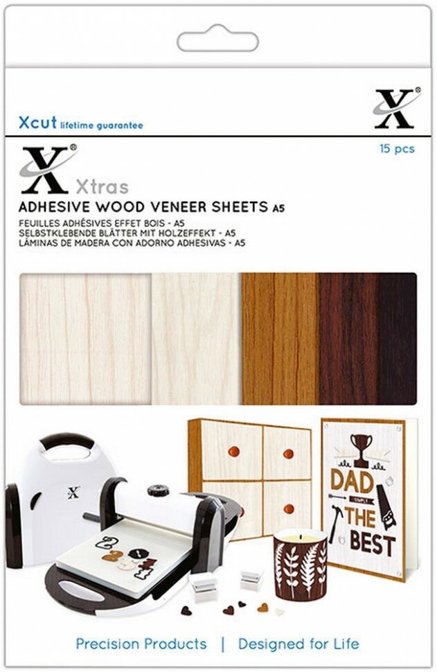 #XCU174411 Набор бумаги для скрапбукинга с текстурой дерева Xcut 21 x 14.8 см Docrafts 15 листов