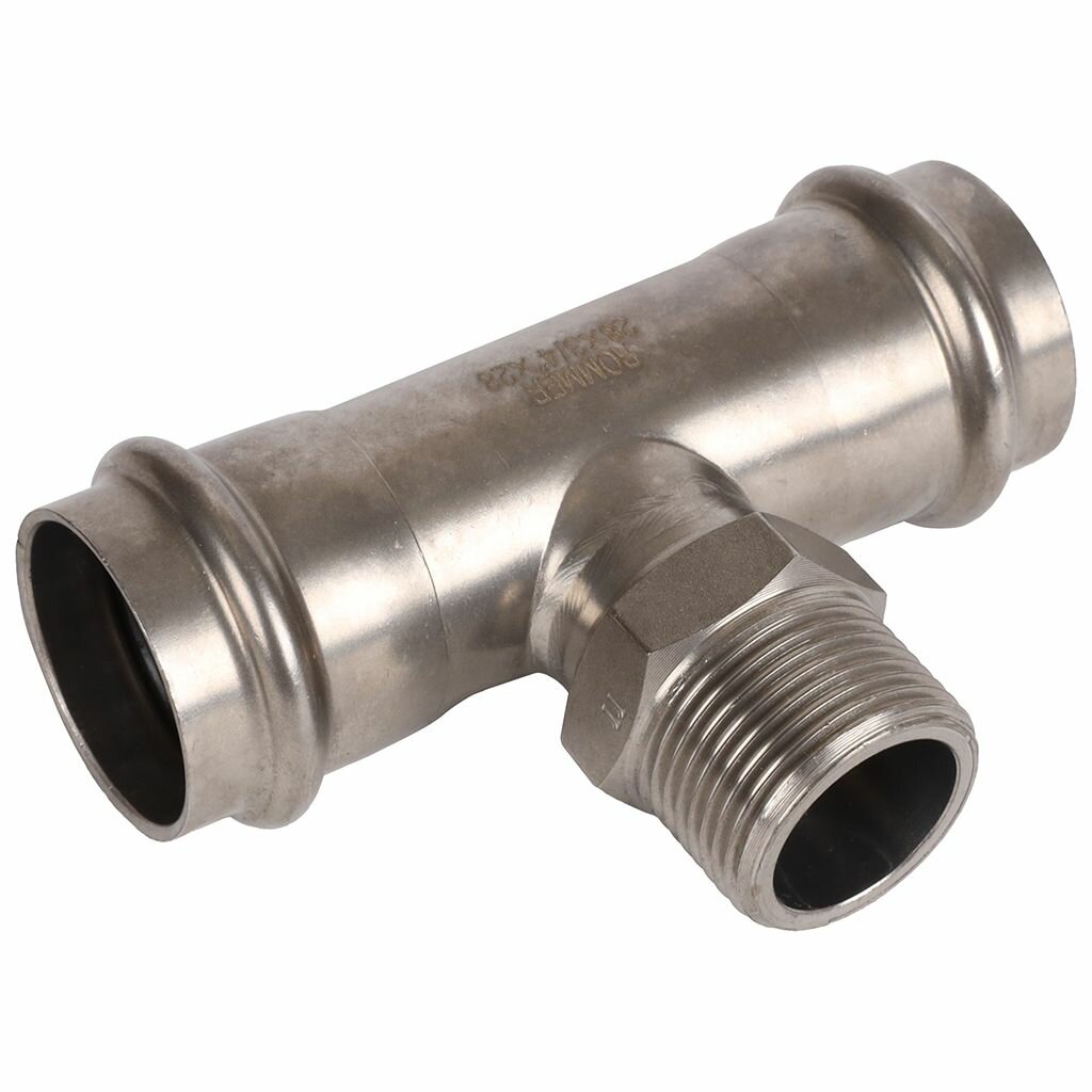 Тройник с НР нерж. сталь 28 х 3/4" ROMMER