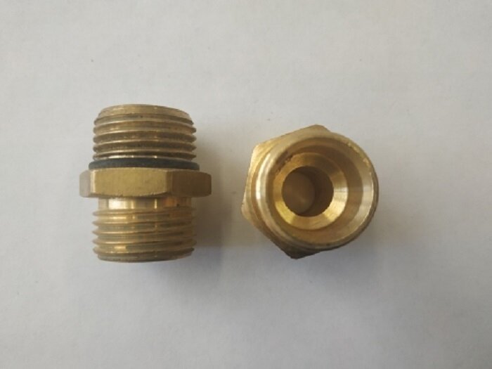 Набор из 2 штук. Ниппель для коллектора или для трубы коллектора с герметизирующей прокладкой типа O-Ring KAN-therm (артикул 1300174019).