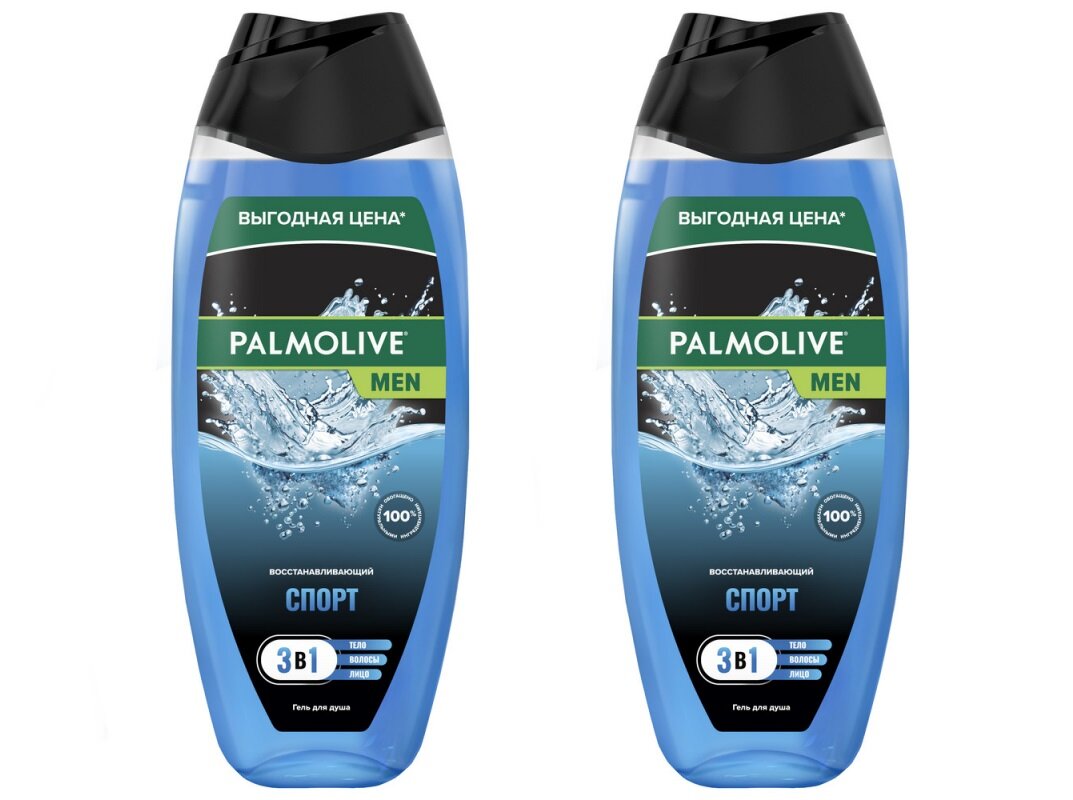 Гель для душа Palmolive 2в1 спорт, 500 мл, 2 шт.